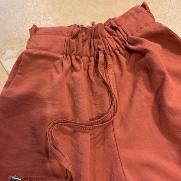 unknown | Pants & Jumpsuits | Rust Color Paper Bag Style Pants Size Xs ...